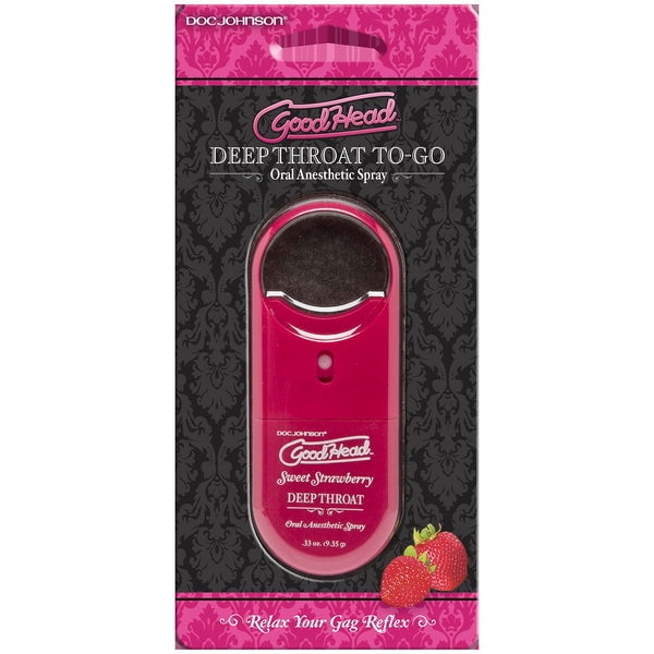 Doc Johnsons GoodHead Deep Throat Spray To-Go Sweet Strawberry .33oz ...