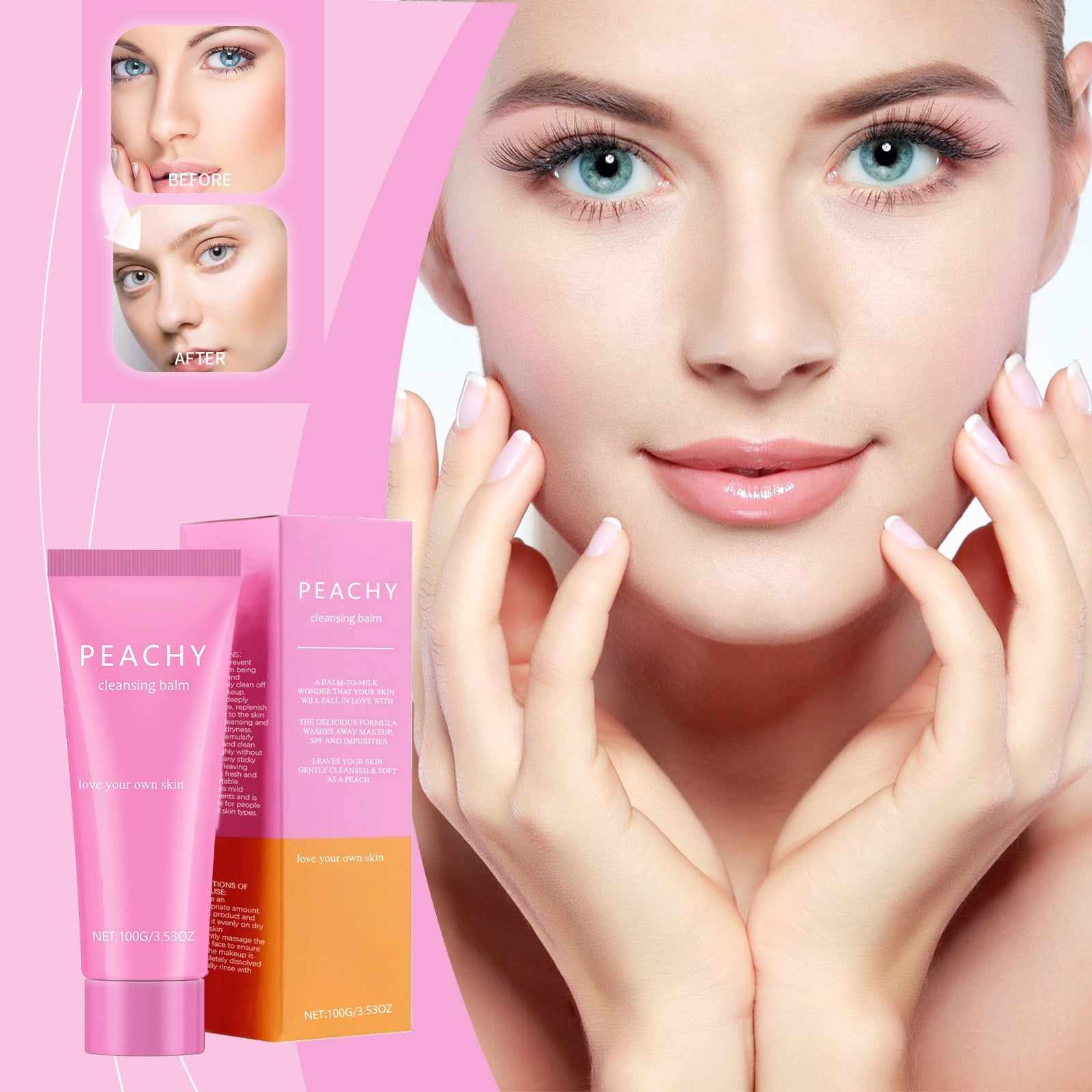 Deep Cleansing Moisturizing Peach Makeup Remover Facial Non Tight ...