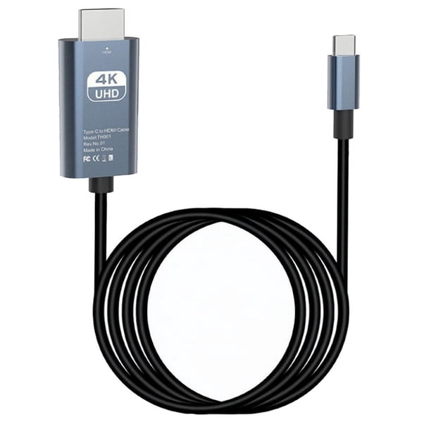 Cable de proyección compatible con tipo C a HDMI, adaptador de cable 4K ...