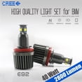 40W High Power Error Free CREE BMW E92 H8 LED Angel Eyes Halo Ring ...