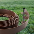 20 Ft Landscape Edging Kit Brown Garden Border with 20 Durable Plastic ...
