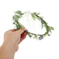 BESTYASH Handmade Sky Blue Flower Crown with Wire Frame and Crystal ...
