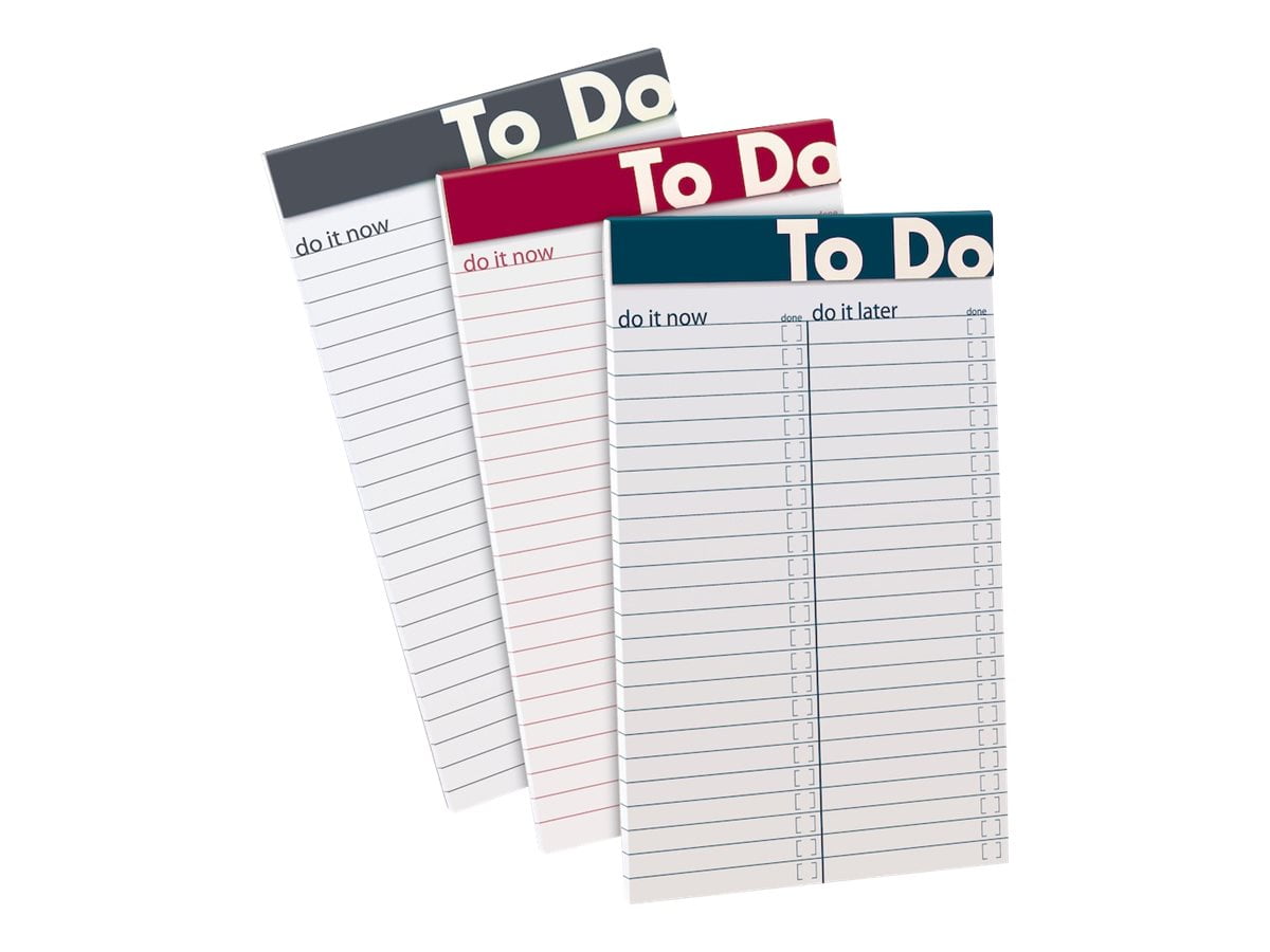 Ampad - To do note pad - sewn-bound - 5 in x 8 in - 50 sheets / 100 ...
