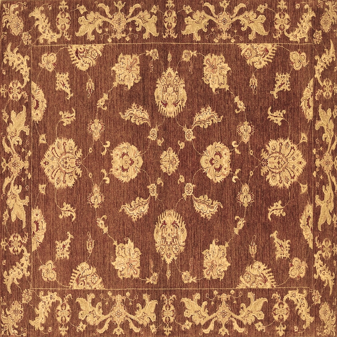 Ahgly Company Indoor Square Persian Brown Traditional Area Rugs, 5 ...