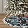 Christmas Tree Skirt, Bird Night Blue Forest Christmas Tree Decorations ...