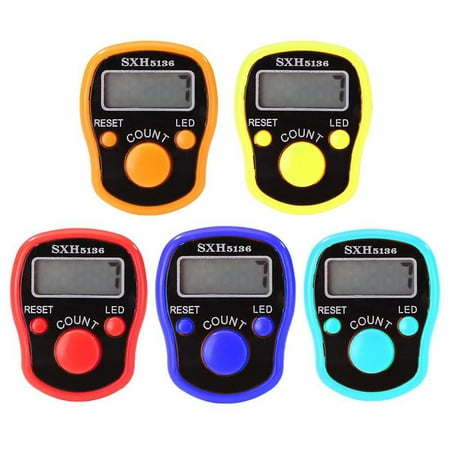 5 Pack Electronic Finger Ring Counter Led Luminous Handheld Tally ...