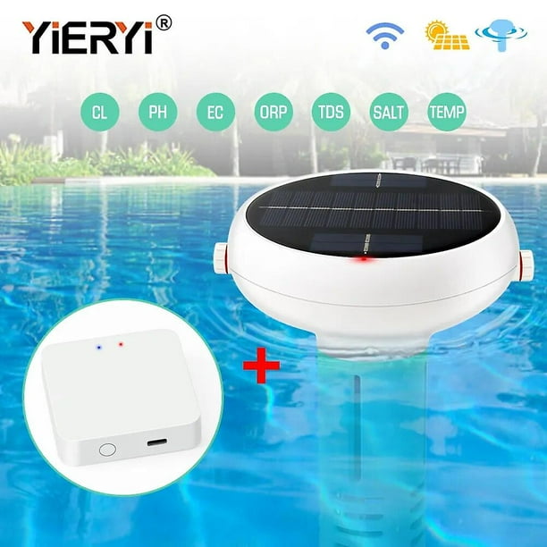 Yieryi wifi smart chlorine meter solar floating cl ph ec tds orp salt ...