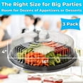 Avant Grub, Catering Trays, 16" Round Black Plastic, 3 Pack - Walmart.com