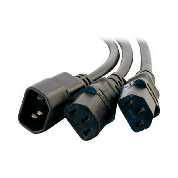 C2G 6ft 1-to-2 Power Cord Splitter - 16 AWG - IEC320C14 to IEC320C13 (2 ...