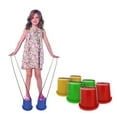 Get Out! Easy Balance Yellow Bucket Stilts - Fun & Safe Walking Cups ...