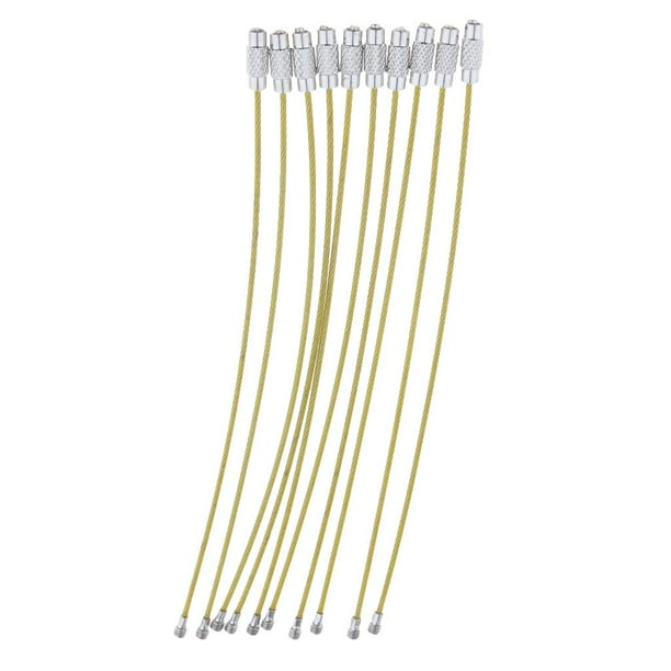 10Pcs Cable Wire Loop Luggage Tag Loops Stainless Steel Wire Straps ...