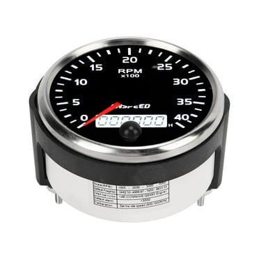 Geloo 85mm Marine Tachometer Boat RPM Tachometer Gauge with LCD Digital ...
