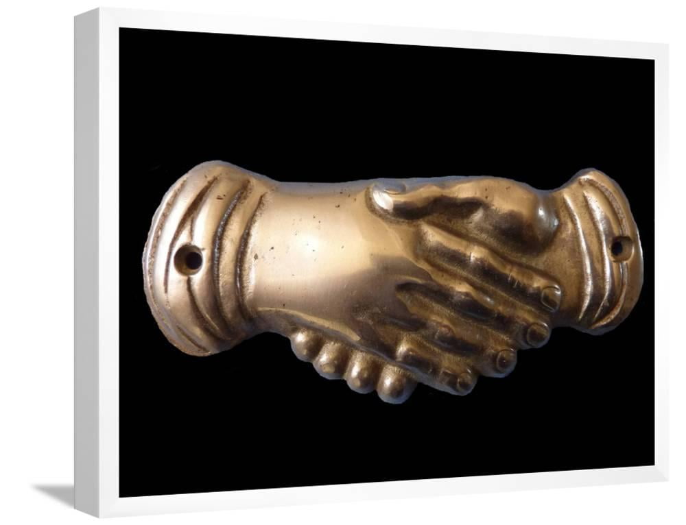 Masonic Handshake Symbol, End of 19th C, Framed Art Print Wall Art Sold ...
