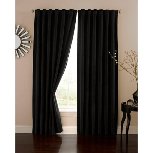 Eclipse Absolute Zero Velvet 100% Solid Blackout Home Theater Curtain ...