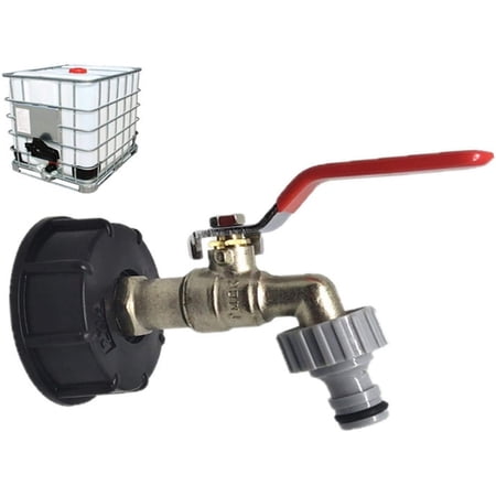 Peggybuy IBC Ton Barrel Fittings Brass Faucet 1/2 Inch Faucet Fitting ...