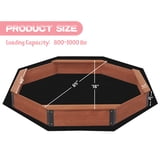 D-road Outdoor Wooden Kids Octagon Sandbox W/ Cover, Bottomless W ...