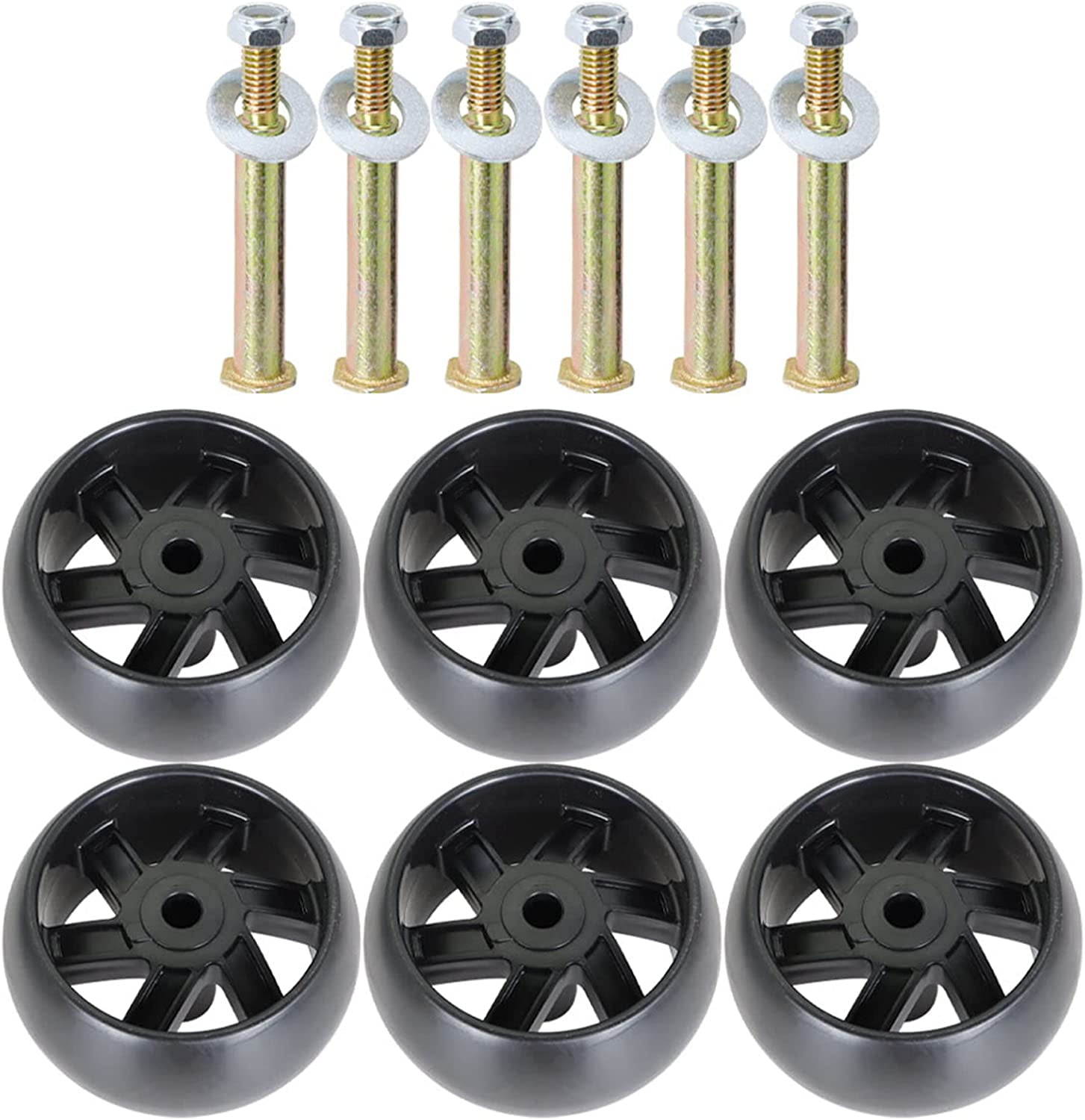 ALL-CARB 6 Pack Mower Deck Wheels Replacement for Husqvarna 532174873 ...