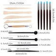 LeiKong 24pcs Clay Pottery Modeling Set Ball Stylus Dotting Tools Cake ...