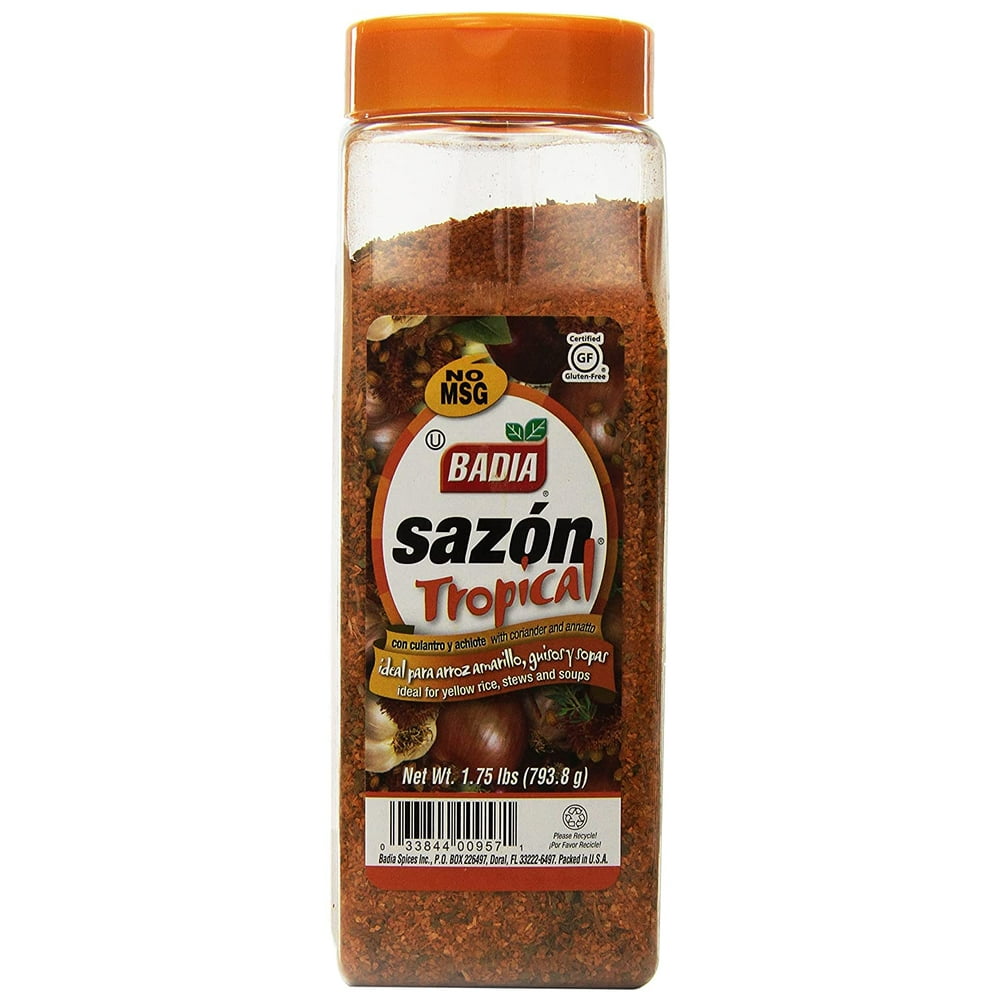 Badia Sazon Tropical with Annatto and Coriander, 1.75 Pound (Pack of 6 ...
