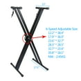 Glarry Adjustable Dual-tube X Stand and Folding Stool for 61&54 keys ...