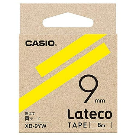 Casio Label Writer Lateco Refill Tape Yellow with Black Letters 9mm XB ...