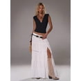 Black Women Deep V-Neck Fitted Casual Crop Tank Top For Spring Summer ...