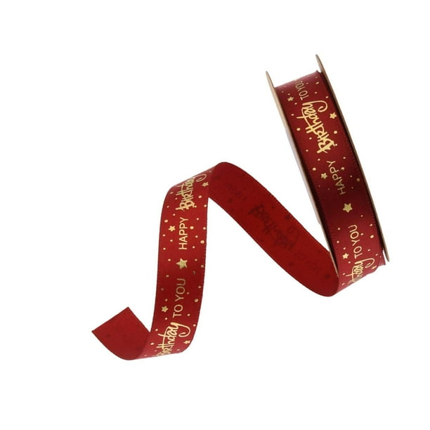 Happy Birthday Ribbons DIY Gift Glitter Ribbons Happy Birthday Wrapping ...