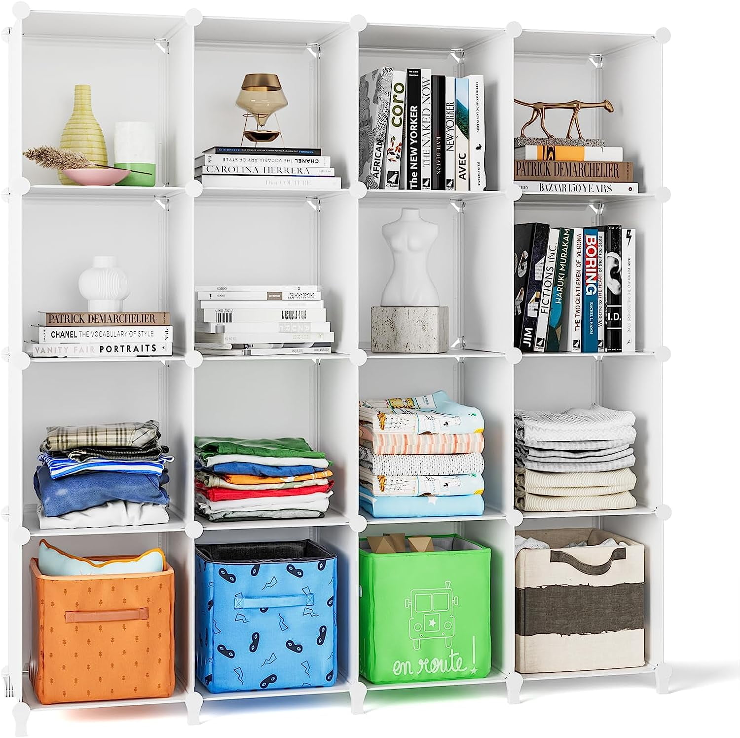 SHMAMT Cube Storage Shelf, 16 Storage Cubes Closet Organizers and ...