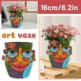 Abstract Smiling Face Flower Pots for Indoor Outdoor Plants Artistic ...