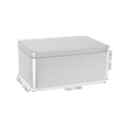 BESTYASH 2-Pack Portable Rectangular Tin Boxes with Lids, Tinplate ...
