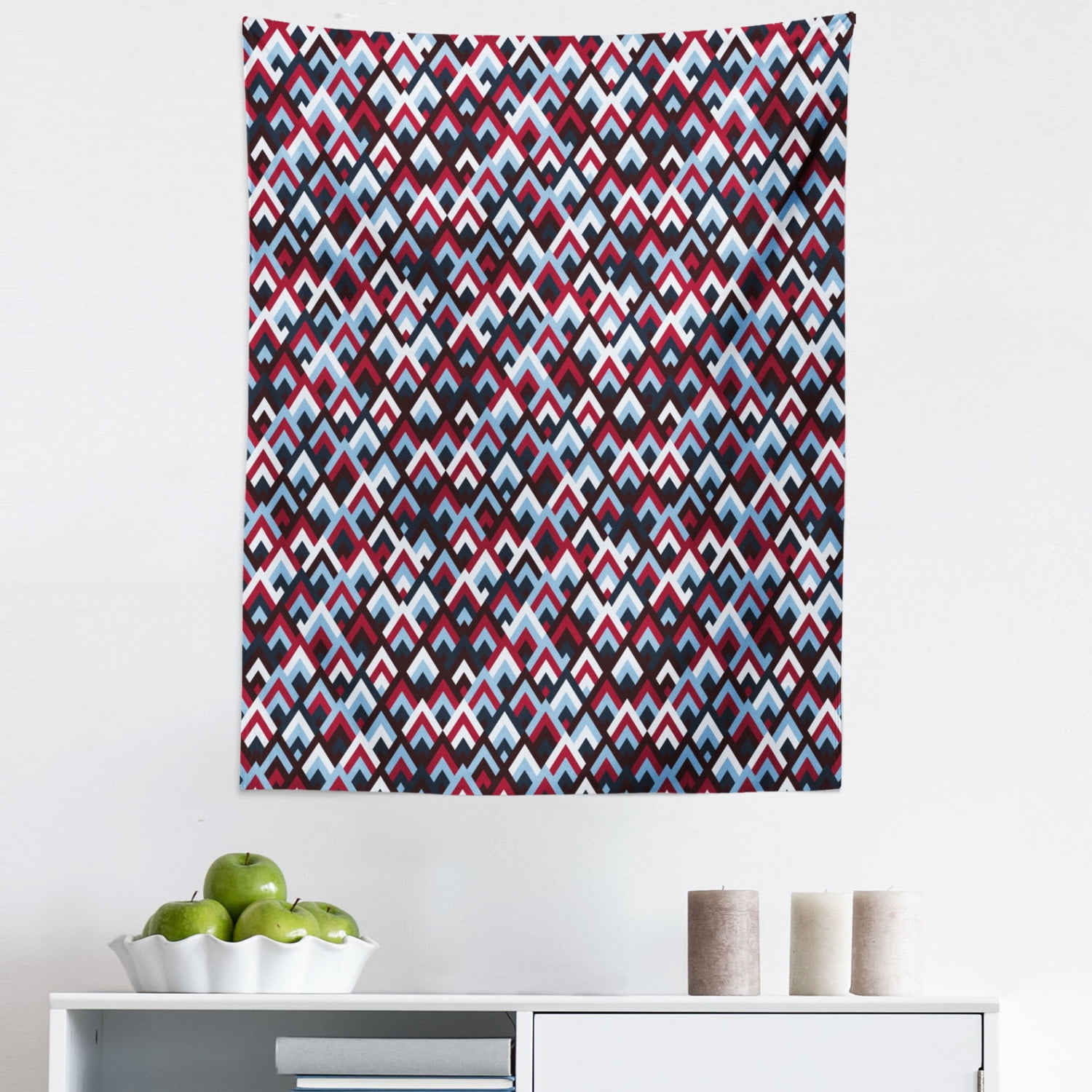 Abstract Tapestry, Geometric Triangle Shaped Modern in Gradient Tones ...