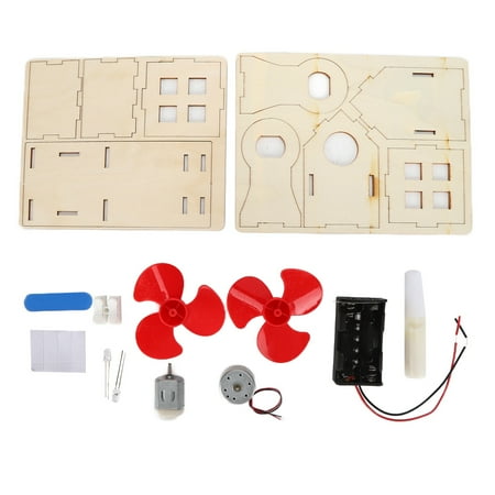 Mini Wind Power Station Toy DIY Wooden Physical Science Experimental ...