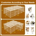 12-Panel Metal Wire Pet Playpen, 48"×24"×16" Fence with Waterproof Mat ...
