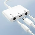 USB C Headphone Adapter 3 in 1 to Type C 3.5mm Jacks Auxs Adapter for ...