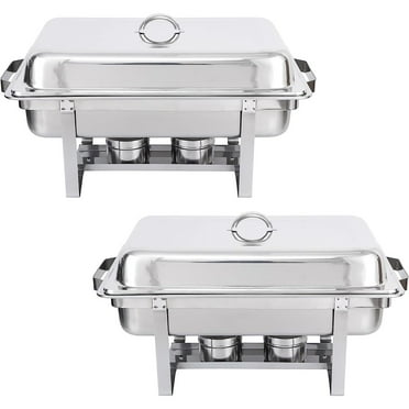 SuperDeal 8 Quart Stainless Steel Chafing Dish Silver Rectangle ...
