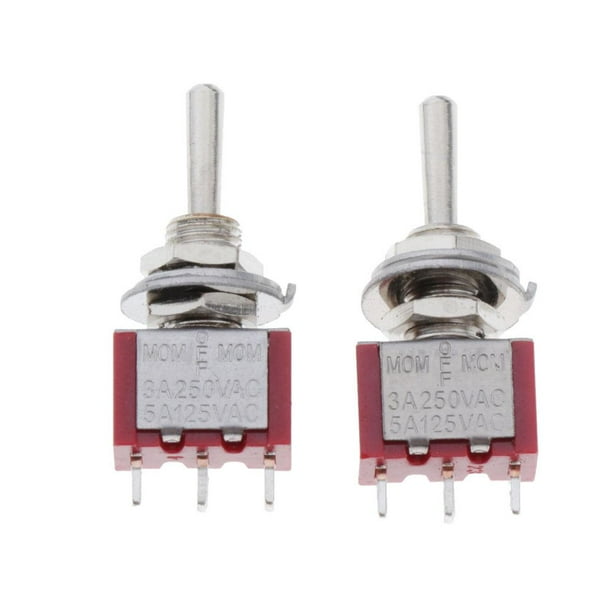 Pack of 2 Precision Toggle Switch Double Self-resetting 3 Way Toggle ...