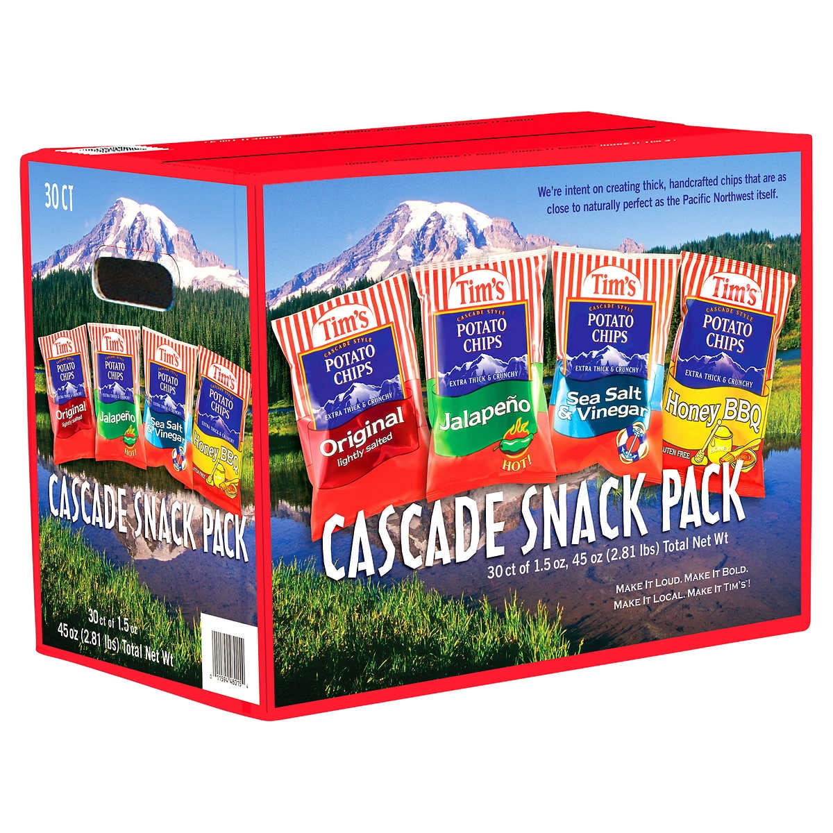 Tim's Cascade Potato Chips, 1.5 oz, Variety Pack, 30-count - Walmart.com