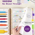 5-Pack A5 Spiral Notebooks with Sticky Tabs, 100GSM 1cm Wide Ruled ...