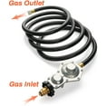 10ft Two Stage Propane Regulator Hose, 100 lb LP Tank Line for RV ...