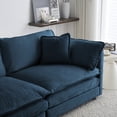 Comfy Deep Single Seat Sofa Upholstered Reading Armchair with Chenille ...