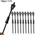10Pcs Model Railway Train Lamp Post 00 Gauge Plastic Street Lights LED ...