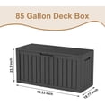 85 Gallon Outdoor Deck Box, Weather-Resistant Resin Patio Storage Box ...