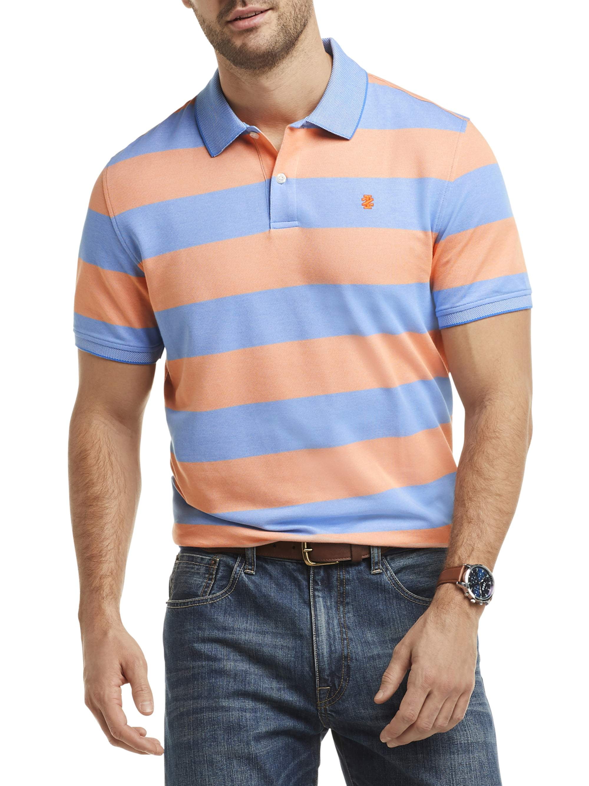 IZOD - IZOD Men's Advantage Performance Comfort Stretch Stripe Polo ...
