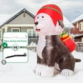 COMIN 5 FT Tall Christmas Inflatable Old English Sheepdog with LEDs ...