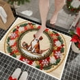Christmas 3D Embroidery Door Mat | Absorbent Non-Slip Floor Rug for ...