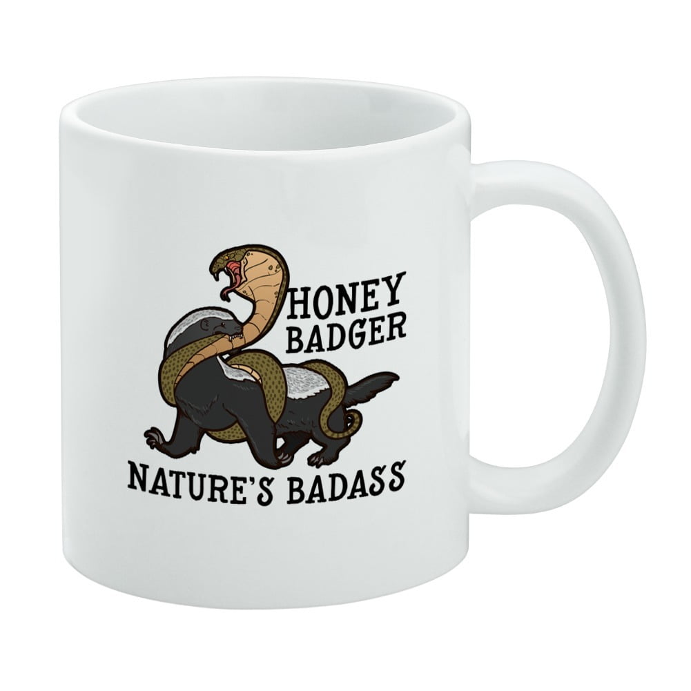 Honey Badger Nature's Badass White Mug - Walmart.com