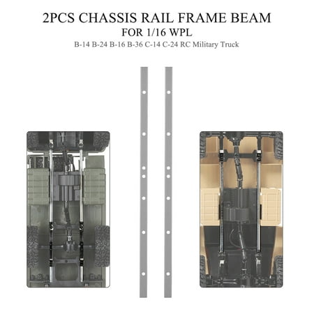 2PCS Truck Chassis Rail Frame Beam for 1/16 WPL B-14 B-24 B-16 B-36 C ...
