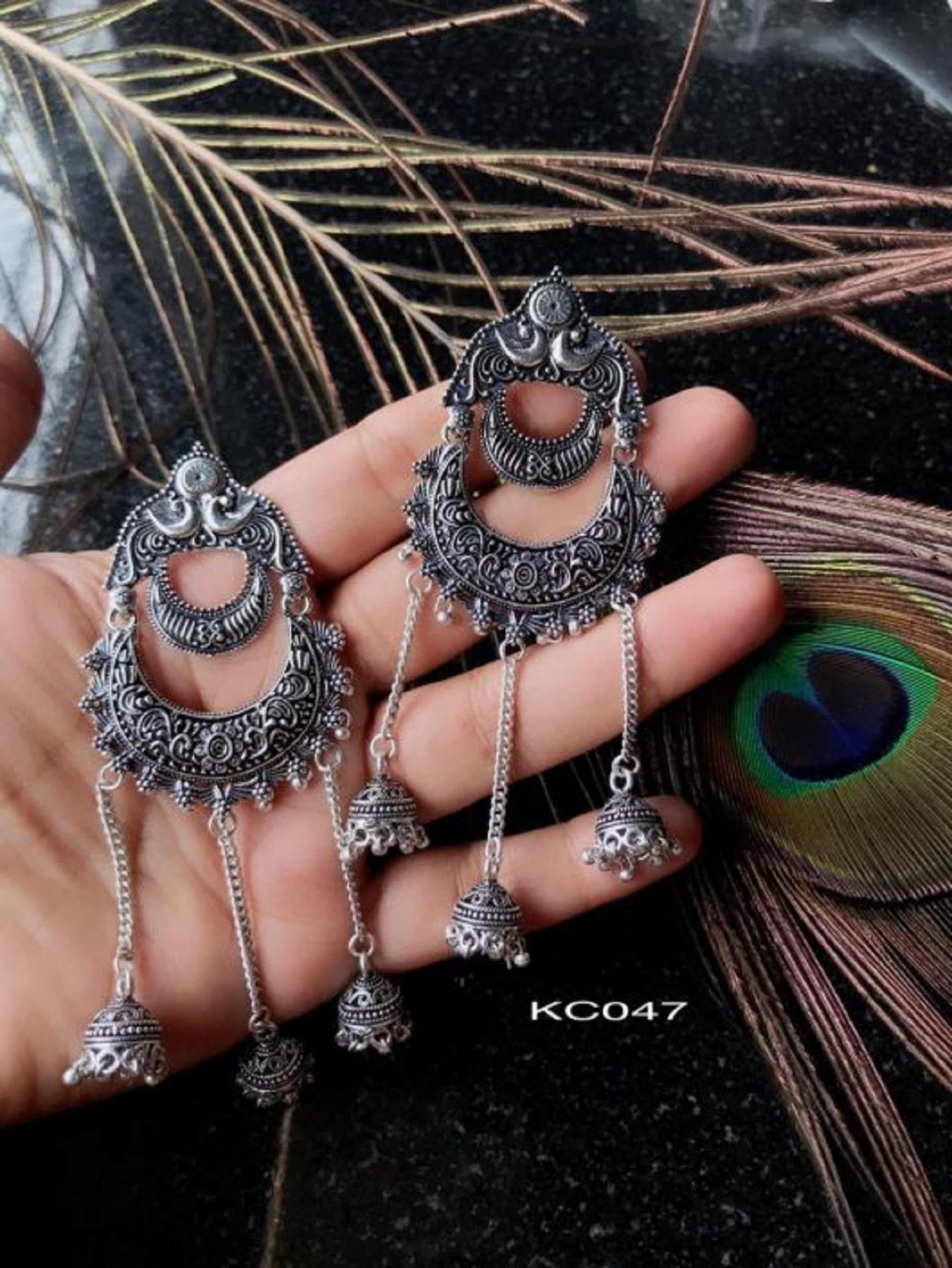 Dangling Chandelier jhumka (KC047) - Walmart.com