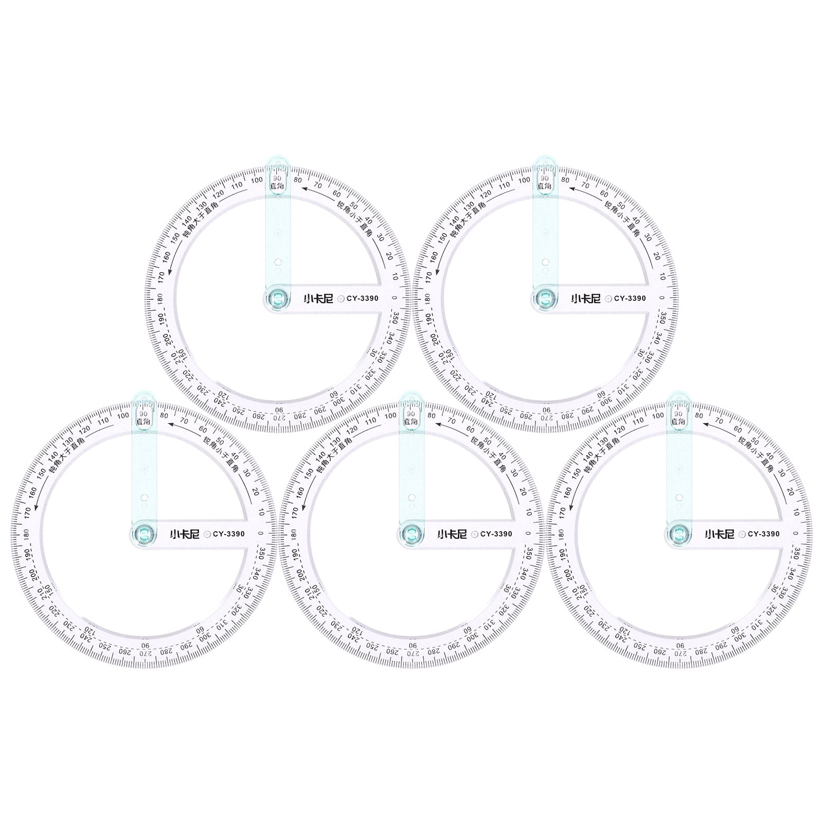 Click here for Operageca Circle Protractor Transparent 5pack 3.73... prices