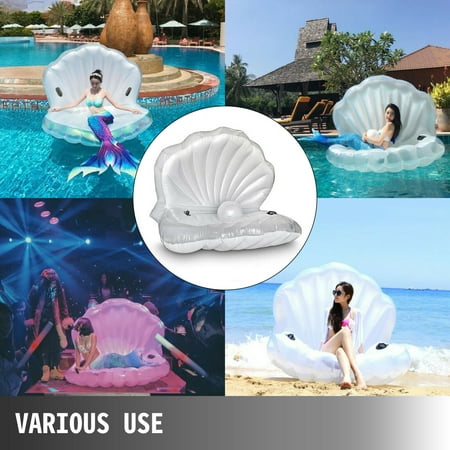 VEVOR Inflatable Seashell 550LB Giant Swimming Pool Float with Pump ...